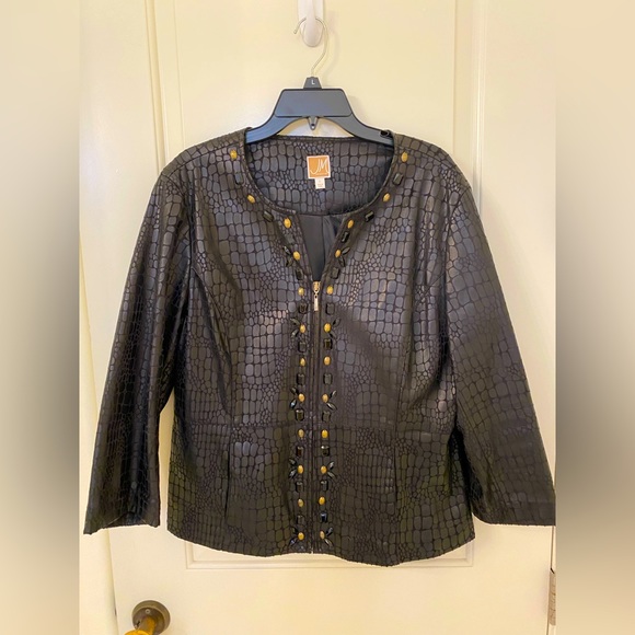 JM Collection | Jackets & Coats | Size L Embellished Faux Leather ...